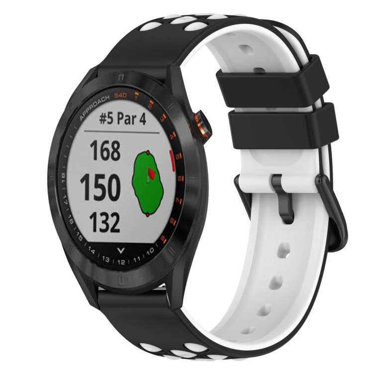 สำหรับ Garmin Approach S40 สายนาฬิกาซิลิโคนสองสีขนาด 20 มม. (สีชมพู ...