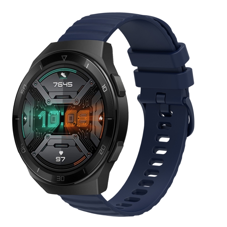 Para Huawei Watch GT 2E 22mm Ondulado Padrão de Pontos Cor Sólida ...
