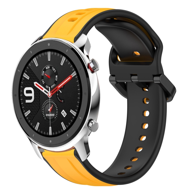 สำหรับ Amazfit GTR 4 Pro 22mm Convex Loop สายนาฬิกาซิลิโคนสองสี (สี ...