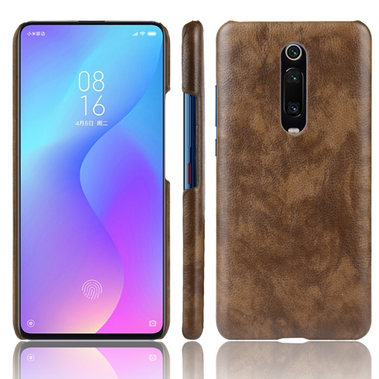 Xiaomi Redmi K20 / K20 Pro / Xiaomi Mi 9T / 9T Pro 용 충격 방지 여주 텍스처 PC + PU 케이스 (브라운)