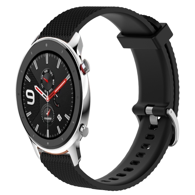 Amazfit GTR 4 Pro 22mm 다이아몬드 질감 실리콘 시계 밴드용(검은색)