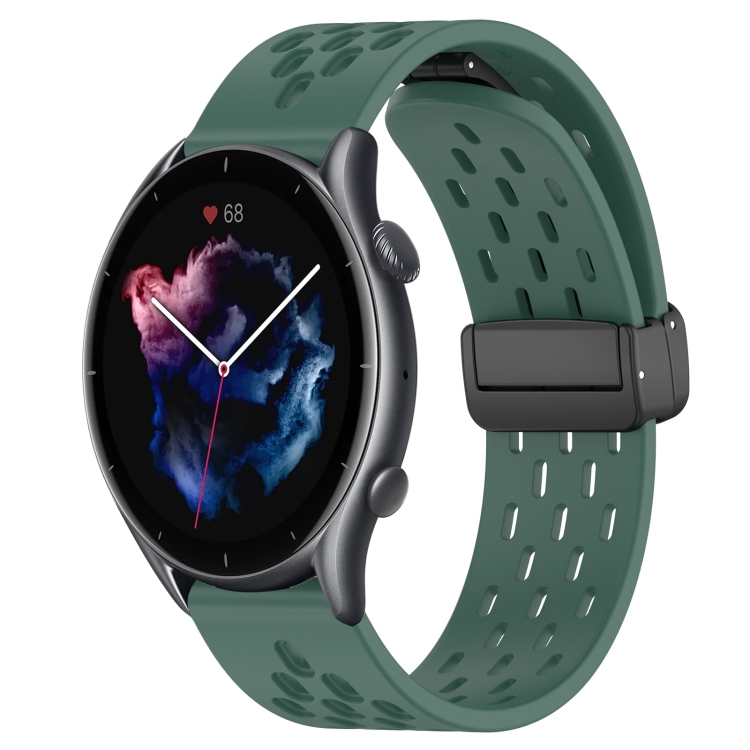 Для Amazfit GTR 3 Pro 22 мм складной силиконовый ремешок для часов с ...