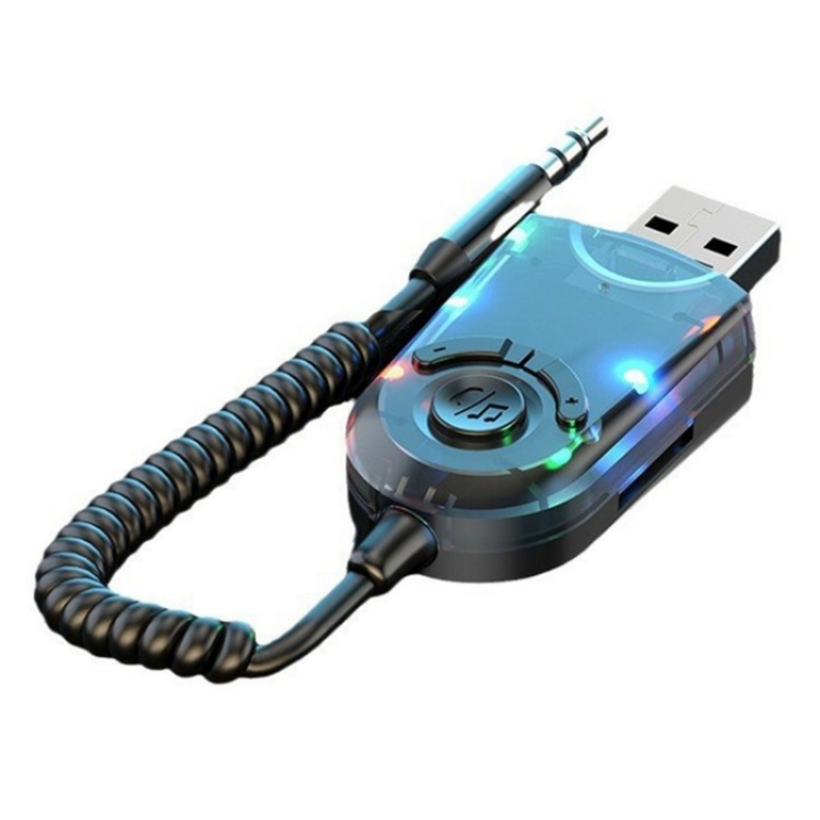 W9 Receptor de música Bluetooth para carro USB Bluetooth 5.3 Adaptador ...