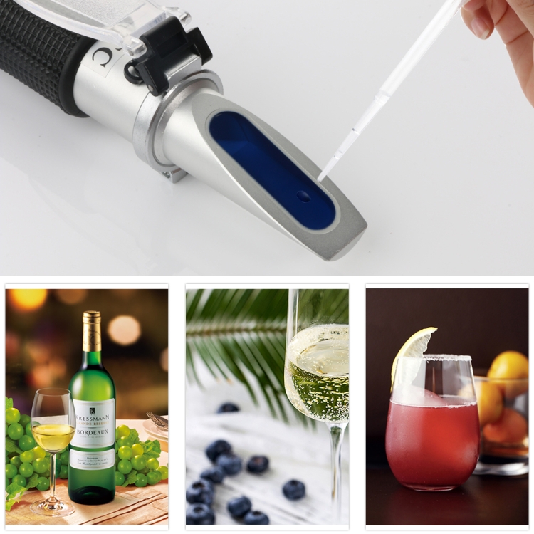 RZ136 Refractometer Fruit Wine Meter Sugar Portable Auto Brix 0~32% ...