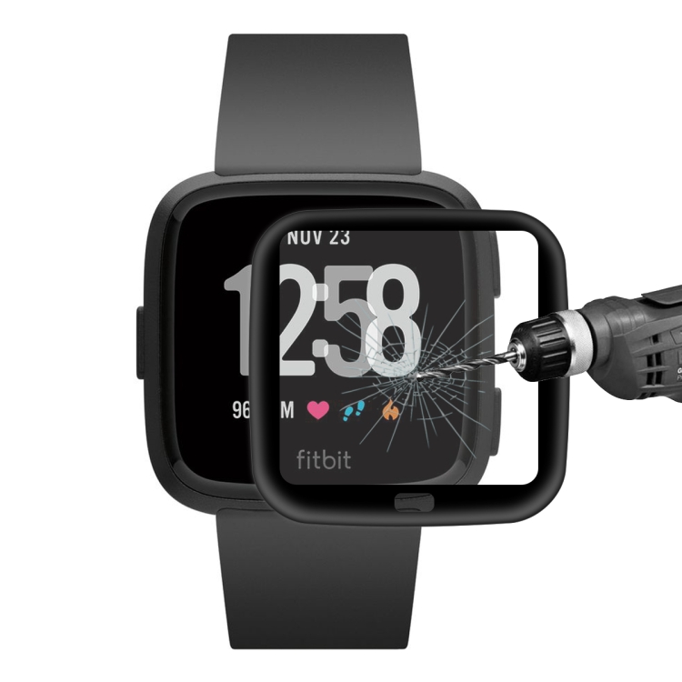 Fitbit도 마차 (2018) Enkay Hat-Prince 3D 전체 화면 소프트 TPU Edge + 소프트 글래스 HD ...