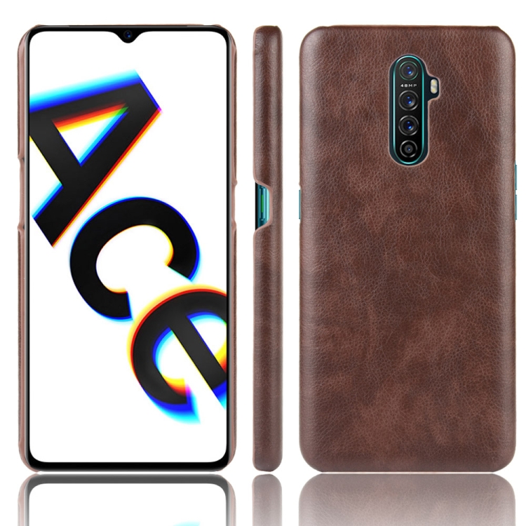 สำหรับ OPPO Realme X2 Pro / Reno Ace เนื้อลิ้นจี่กันกระแทก PC + เคส PU ...