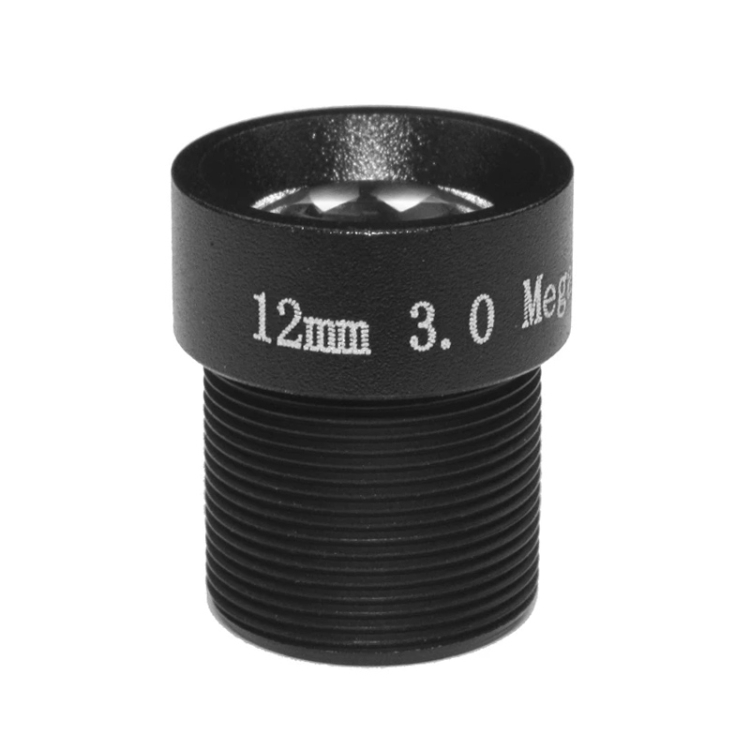 Weesee 3MP 12mm M12 26,2 grados de ángulo de visión horizontal, F2.0 lente de CCTV de placa IR ...