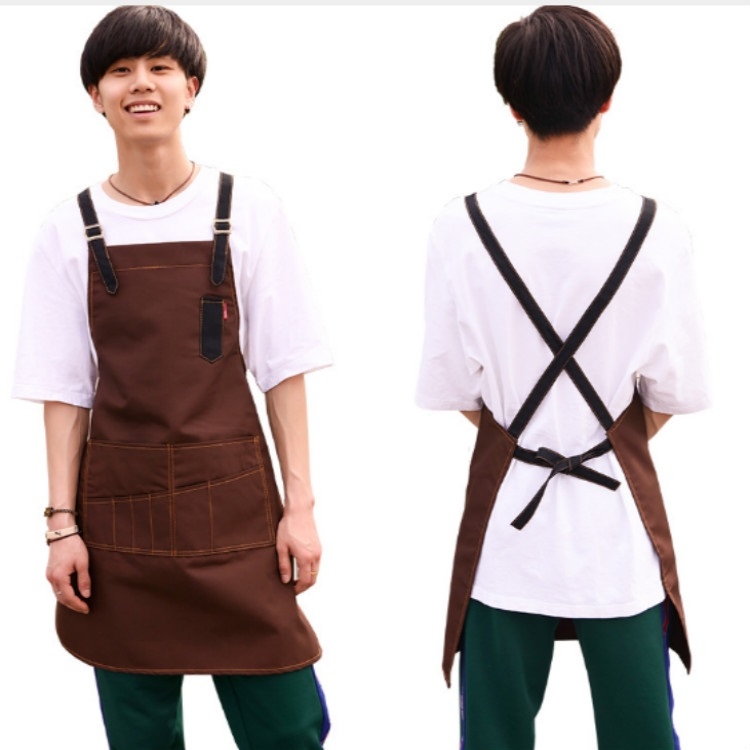 Retro Barista Bartender Hairdresser Overalls Waterproof Apron ...