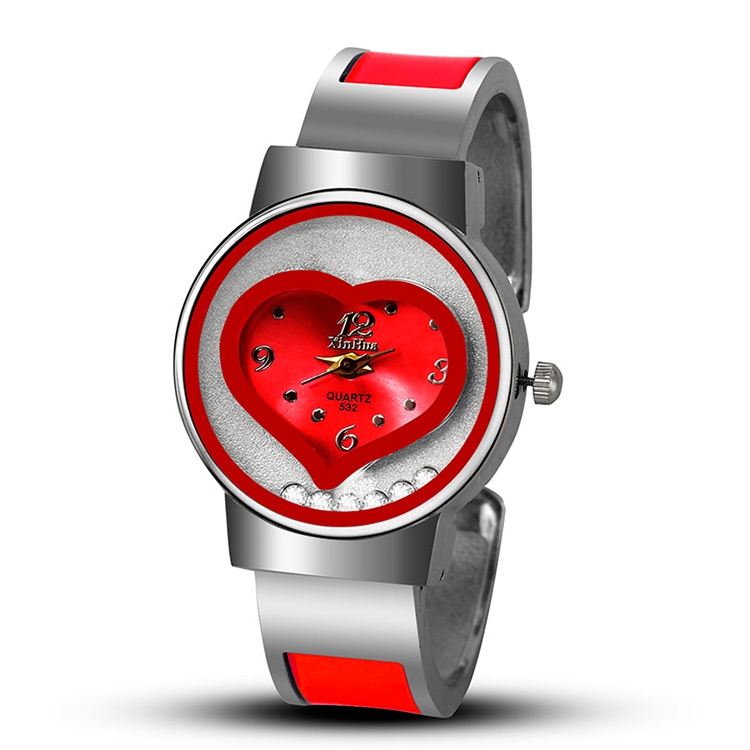 Heart Shaped Quartz Watch for Women(Red)