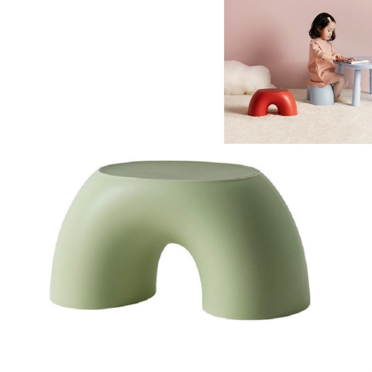Simple Circular Small Bench Home Round Children Stool for Shoe Stool(Green)