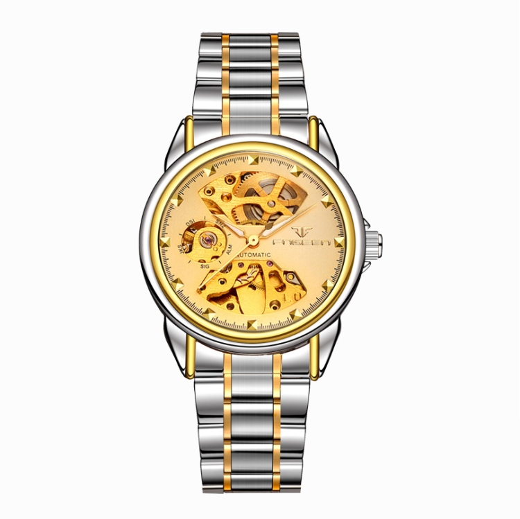 FNGEEN 8818 Women Automatic Mechanical Watch Double-Sided Hollow Watch ...