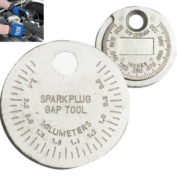 Metric-inch Coin Type Spark Plug Gauge 0.02-0.1 Inch Spark Plug Gap ...