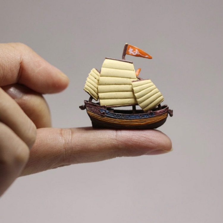Mini Simulation Ocean Sailing Trumpet Retro Dhow Pirate Ship Model ...