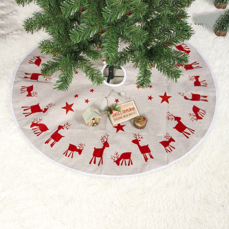 2 PCS Christmas Creative Elk Print Christmas Tree Bottom Ornament, Size ...
