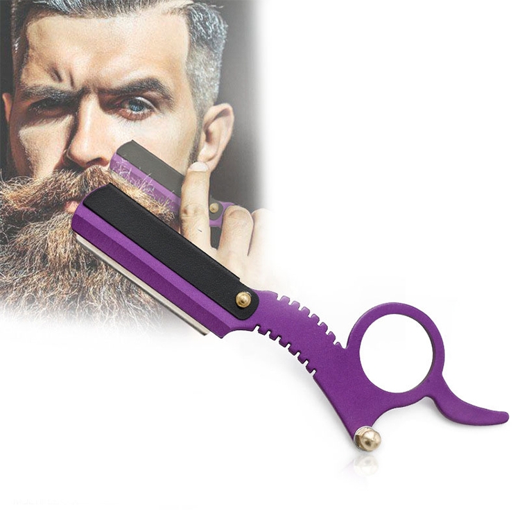 Stainless Steel Vintage Razor Thumb Razor(Purple)