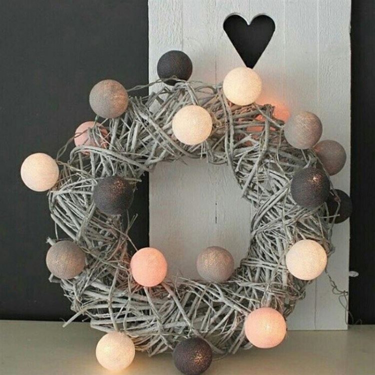 3M 20 Leds Cotton Ball Light String วันหยุดงานแต่งงานปาร์ตี้คริสต์มาส ...