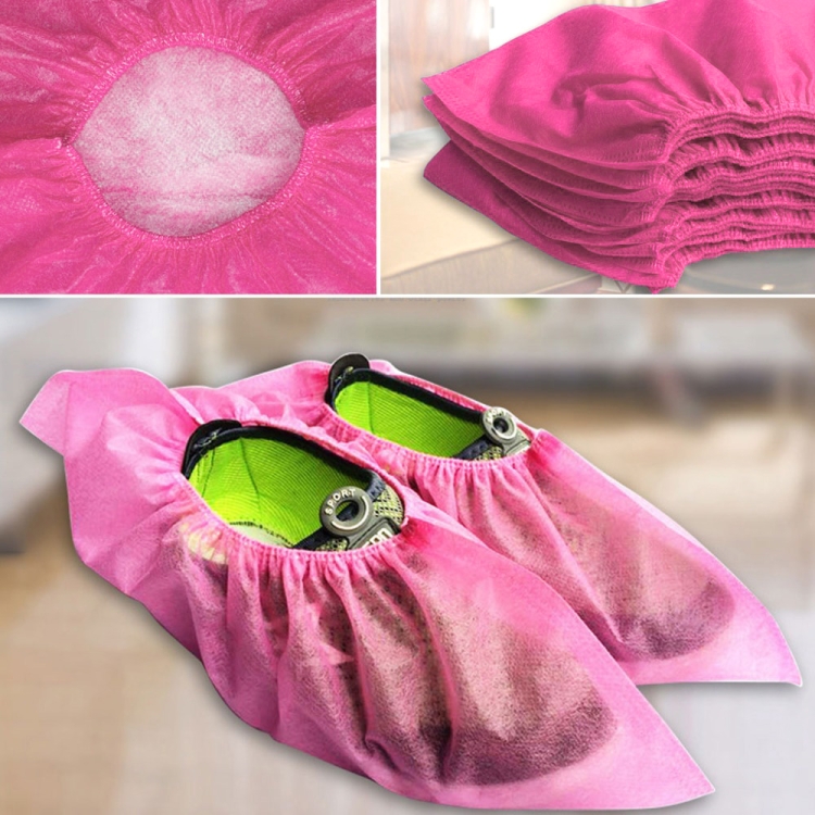 100 PCS Disposable Shoe Covers Indoor Cleaning Floor Non-Woven Fabric ...
