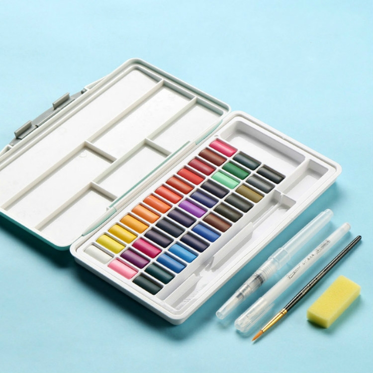 Macaron Watercolor Paint Solid Set อุปกรณ์ศิลปะแบบพกพาชนิดบรรจุกล่อง ...