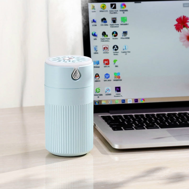 420ml 음소거 가습기 Usb 에센셜 오일 디퓨저 아로마 테라피 가습기 Led 야간 조명 파란색