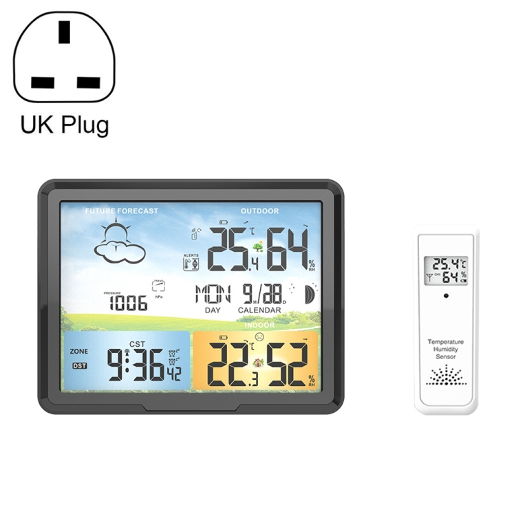 PT20A Color Screen Weather Forecast Radio Clock And Indoor Temperature ...