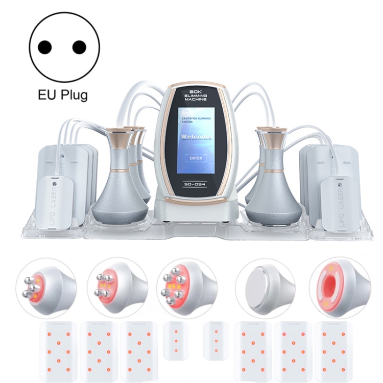 6 In 1 80k 초음파 캐비테이션 진공 라디오 주파수 Lipo 레이저 슬리밍 기계 Eu 플러그 골드 에지