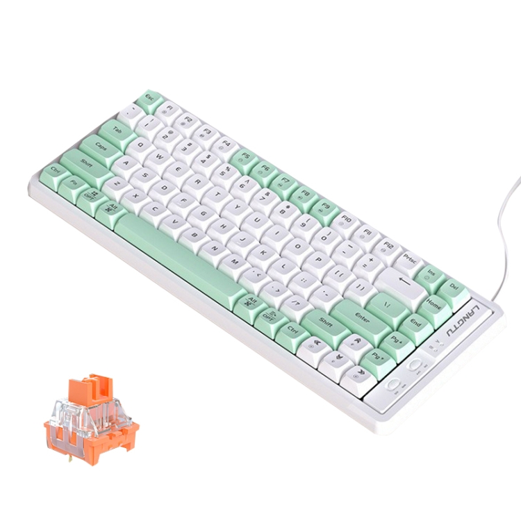 LANGTU GK85 85 Keys Gold Shaft Mechanical Wired Keyboard.ความยาวสาย: 1. ...