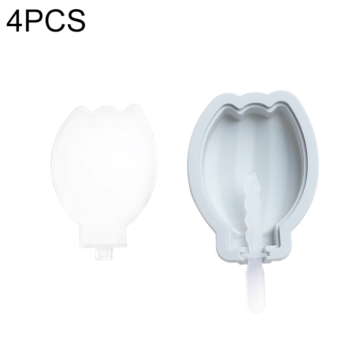 4 Pcs Diy 귀여운 만화 과일 실리콘 아이스크림 금형 뚜껑 수제 수제 아이스 금형 만들기 얼음 트레이 스타일 바나나
