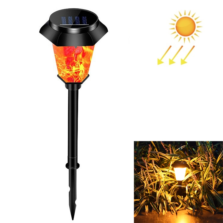 태양 불꽃 동적 인 조경 램프 Led 옥외 정원 잔디밭 빛