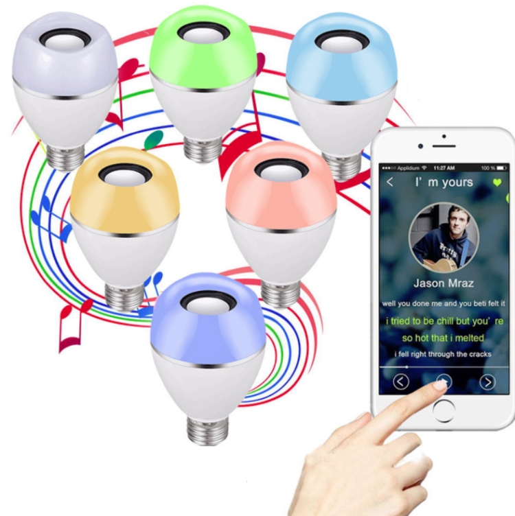 E27 LED Music Bulb Smart Colorful Remote Control Wake Up Light, Color ...