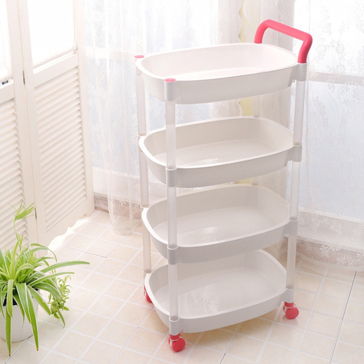 Kitchen Trolleys Plastic Multi Layer Wheel Rack Trolley Kitchen Mobile ...