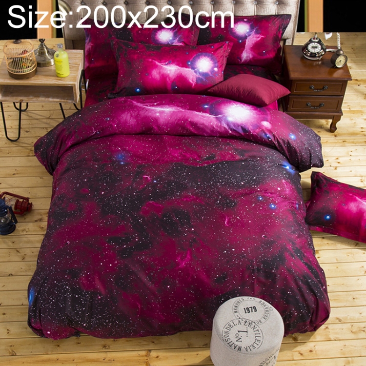 ชุดเครื่องนอน Universe Outer Space ธีมผ้าปูเตียง 3D Galaxy Duvet Cover, ขนาด: 200x230 (4 ชิ้น ...