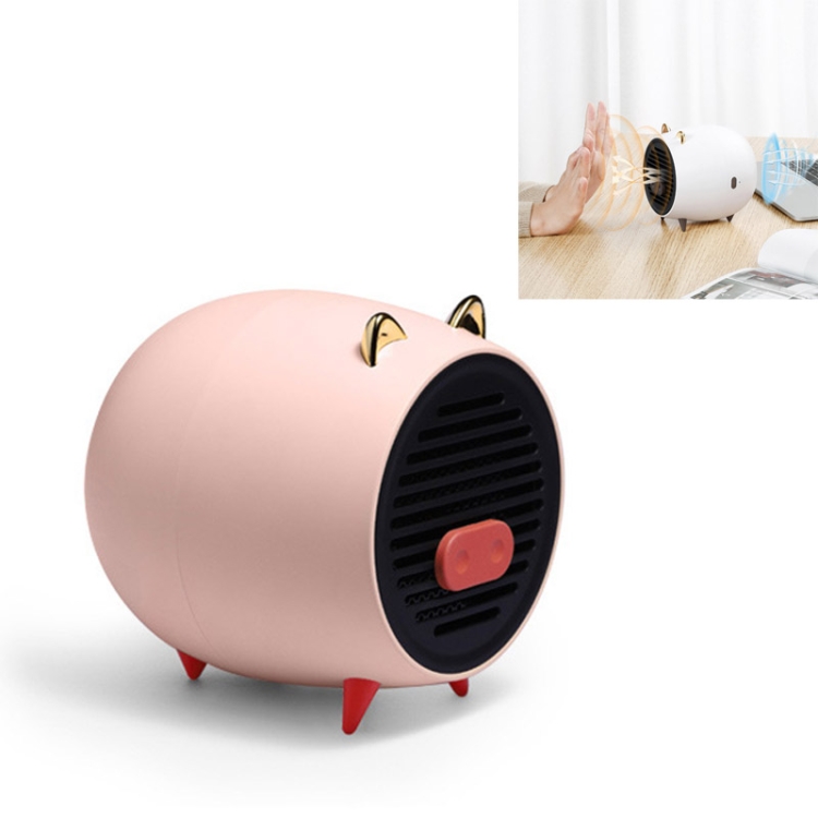 Home Mini Heater Desktop Office Portable Silent Heater CN Plug(Pink)