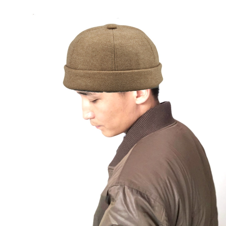G12788 Iron Mark Street Melon Skullcap Retro Flanged Landlord Hat ...