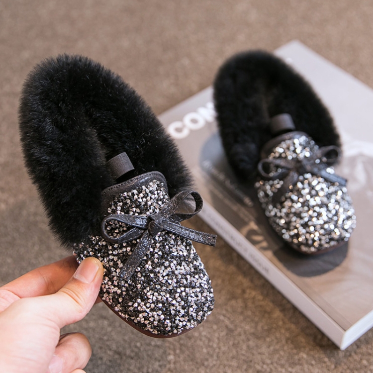 Autumn And Winter Plus Plush Peas Shoes Plush Shoes For Children, Size ...