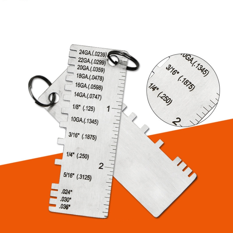 2 PCS Weld Inspection Ruler เครื่องวัดความหนาเชื่อมเครื่องมือวัดตะเข็บ
