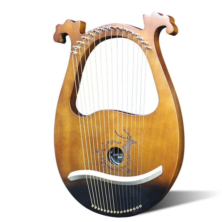 Small Harp Laya Portable Mini Lyre,Style: 16 Tone Christmas Deer ...