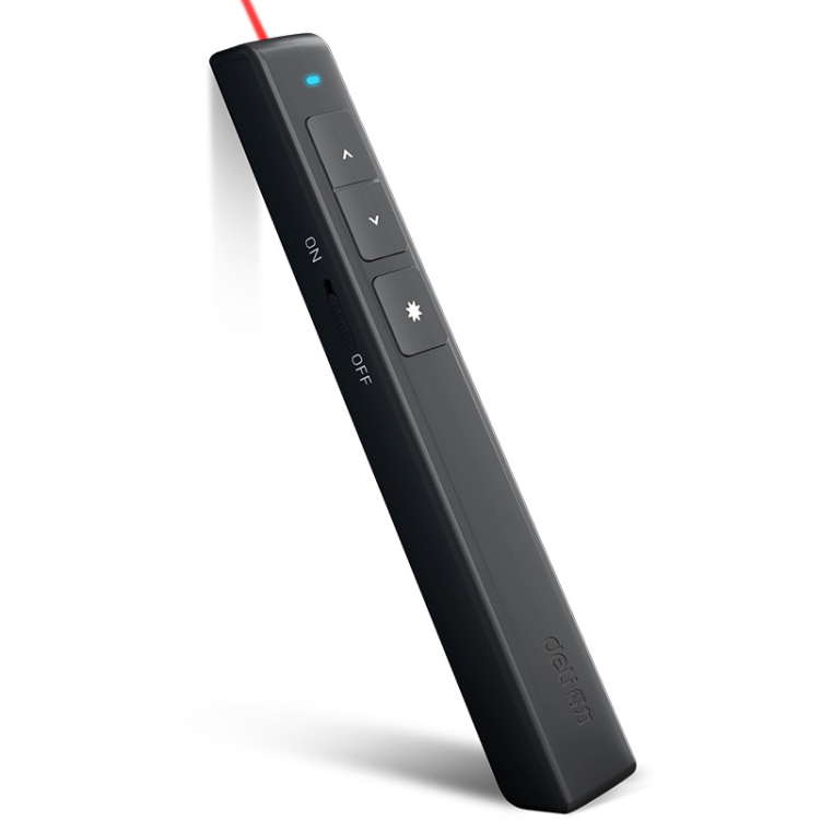 Deli 2.4GHz Laser Page Turning Pen Rechargeable Speech Projector Pen ...