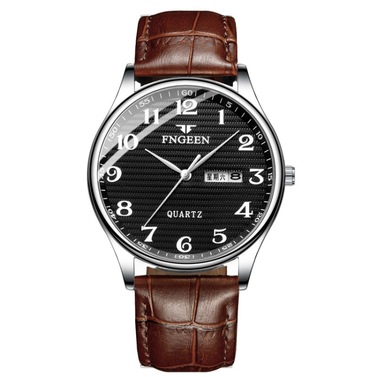 FNGEEN 7811 Middle-aged and Elderly Men Large Digital Dial Quartz Watch ...