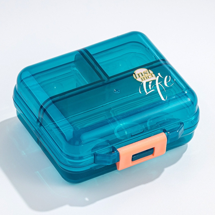Mizi Small Pill Box กล่องจ่ายยาแบบพกพา, สี: 7 Grid (สีเขียว)