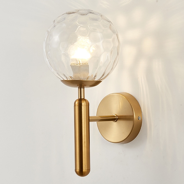 6102 Round Glass LED Wall Light Hotel Bedroom Bedside Living Room ...