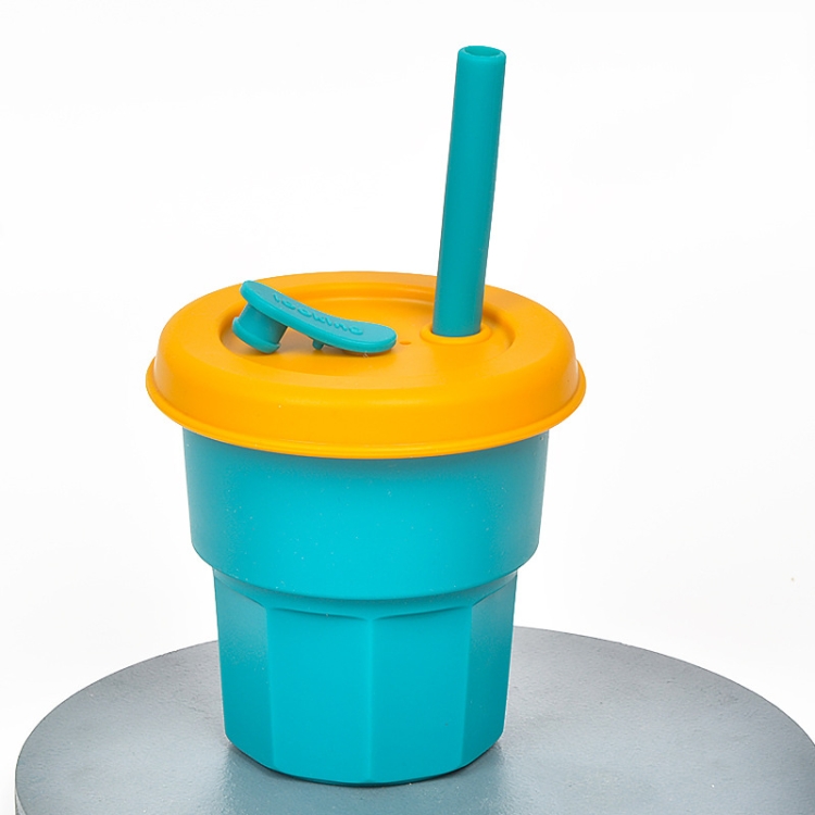 Children Silicone Straw Cups Drop And High Temperature Resistant Water ...