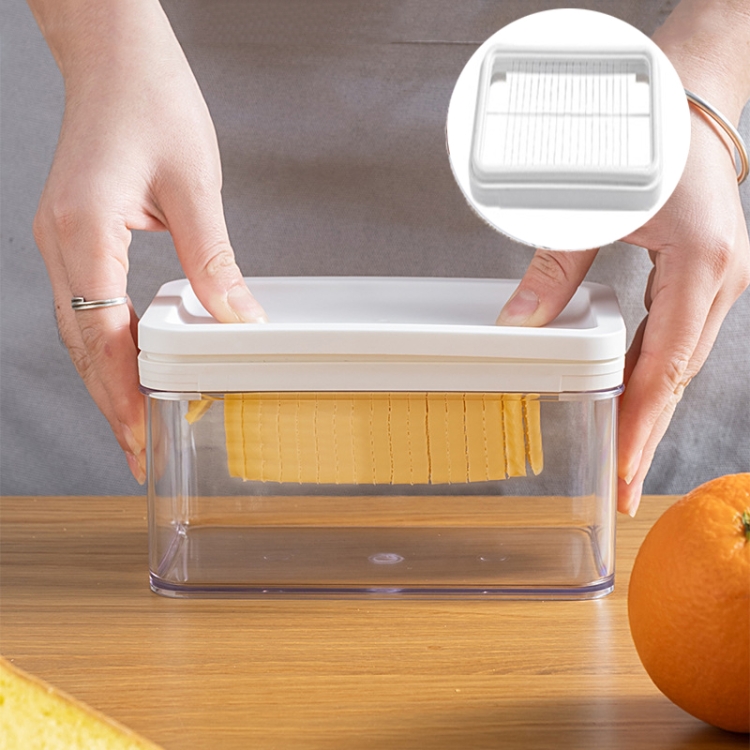 Stainless Steel Butter Cutter Kitchen Cheese Storage Crisper Butter ...