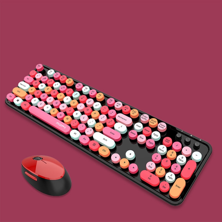 Mofii Sweet Wireless Keyboard And Mouse Set Girls Punk Keyboard Office ...