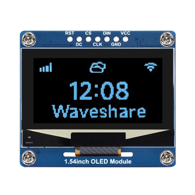 微雪 1 54英寸 Oled 显示模塊,128 × 64分辨率,spi I2c 通信(藍色)
