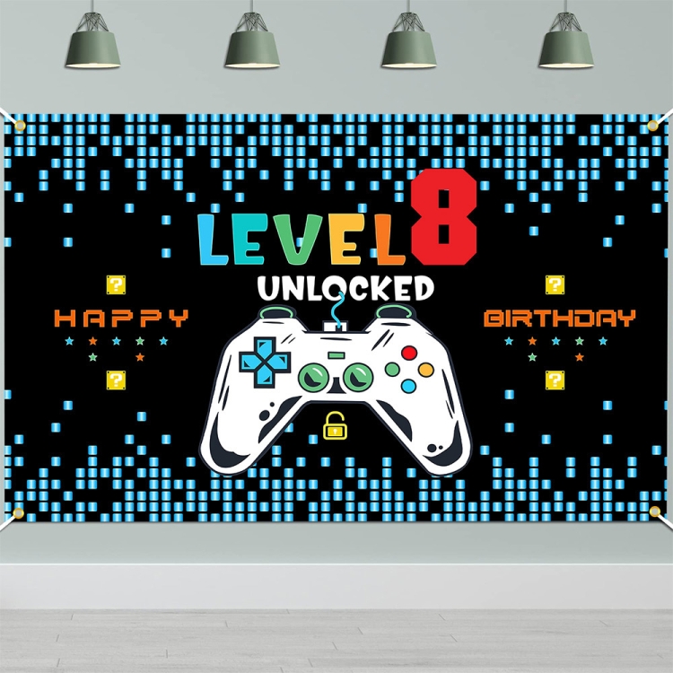 180x90cm Game Console Theme Birthday Background Birthday Party ...
