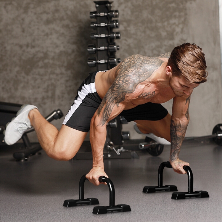 H-Type Push-Up Bracket Chest Exercise Fitness Equipment(Black)