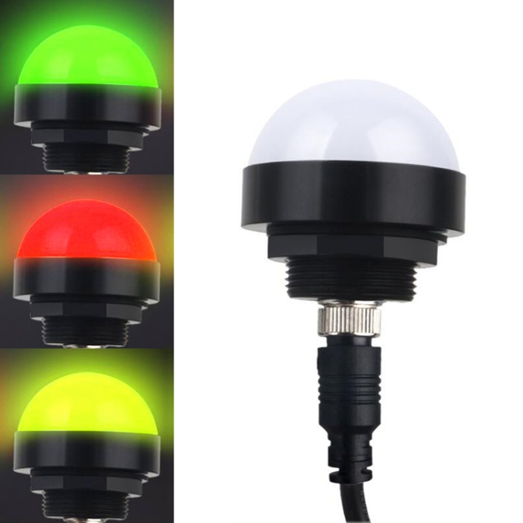 24V Safety Three-Color Warning Light Alarm LED Hemispherical Waterproof ...