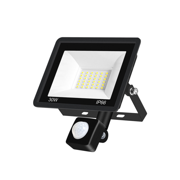 30w Pir Led 스포트라이트 야외 프로젝트 라이트 방수 정원 에너지 절약 조명 투광 조명 스타일 차가운 백색광