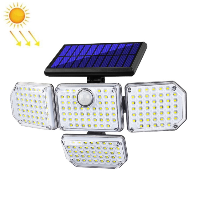 TG-TY051 4-Head Rotatable Solar Wall Light Body Sensor Outdoor Garden ...