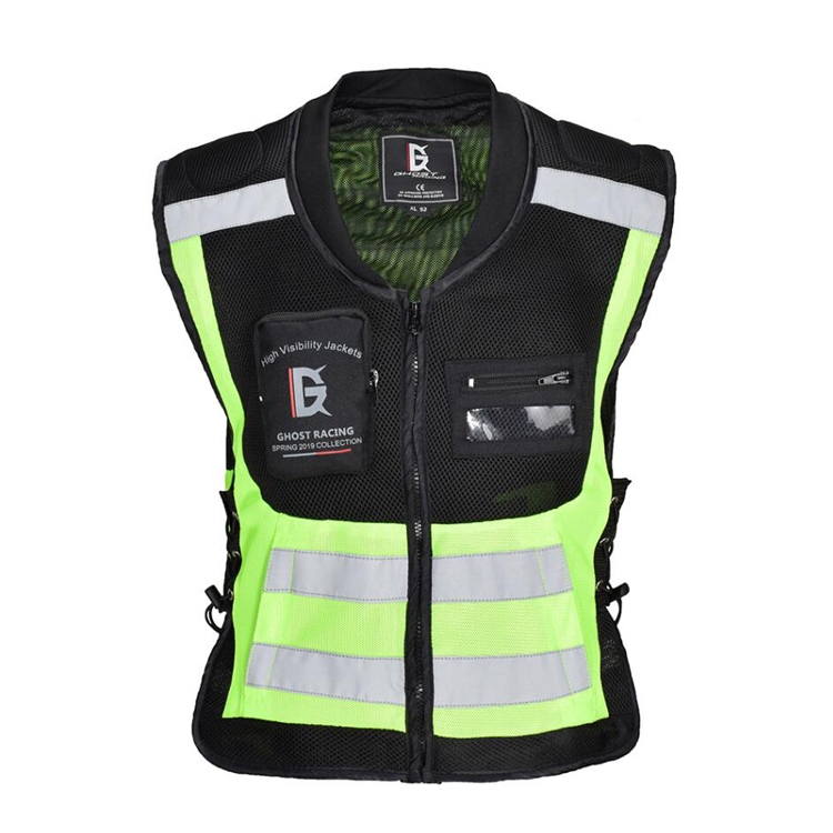 GHOST RACING GR-Y06 Motorcycle Riding Vest Safety Reflective Vest, Size ...